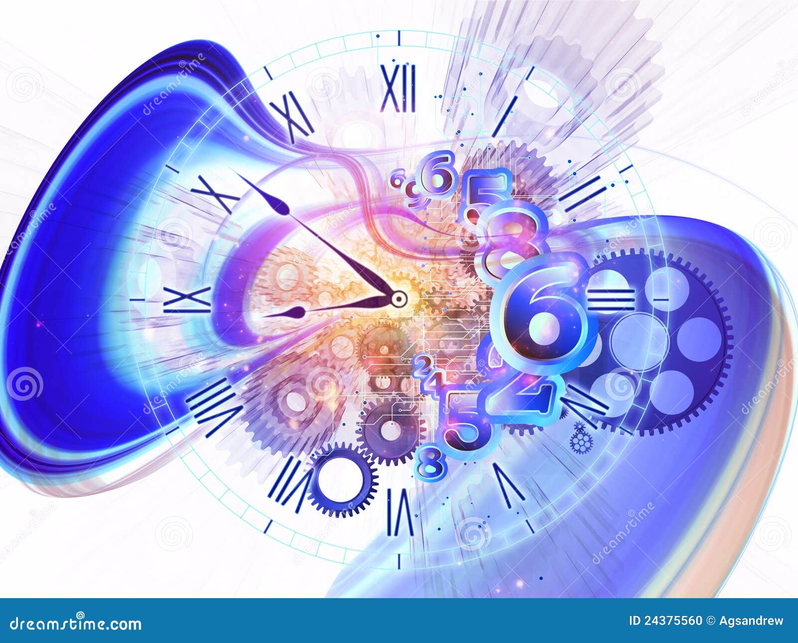 Bucle temporal stock de ilustración. Ilustración de minuto - 24375560