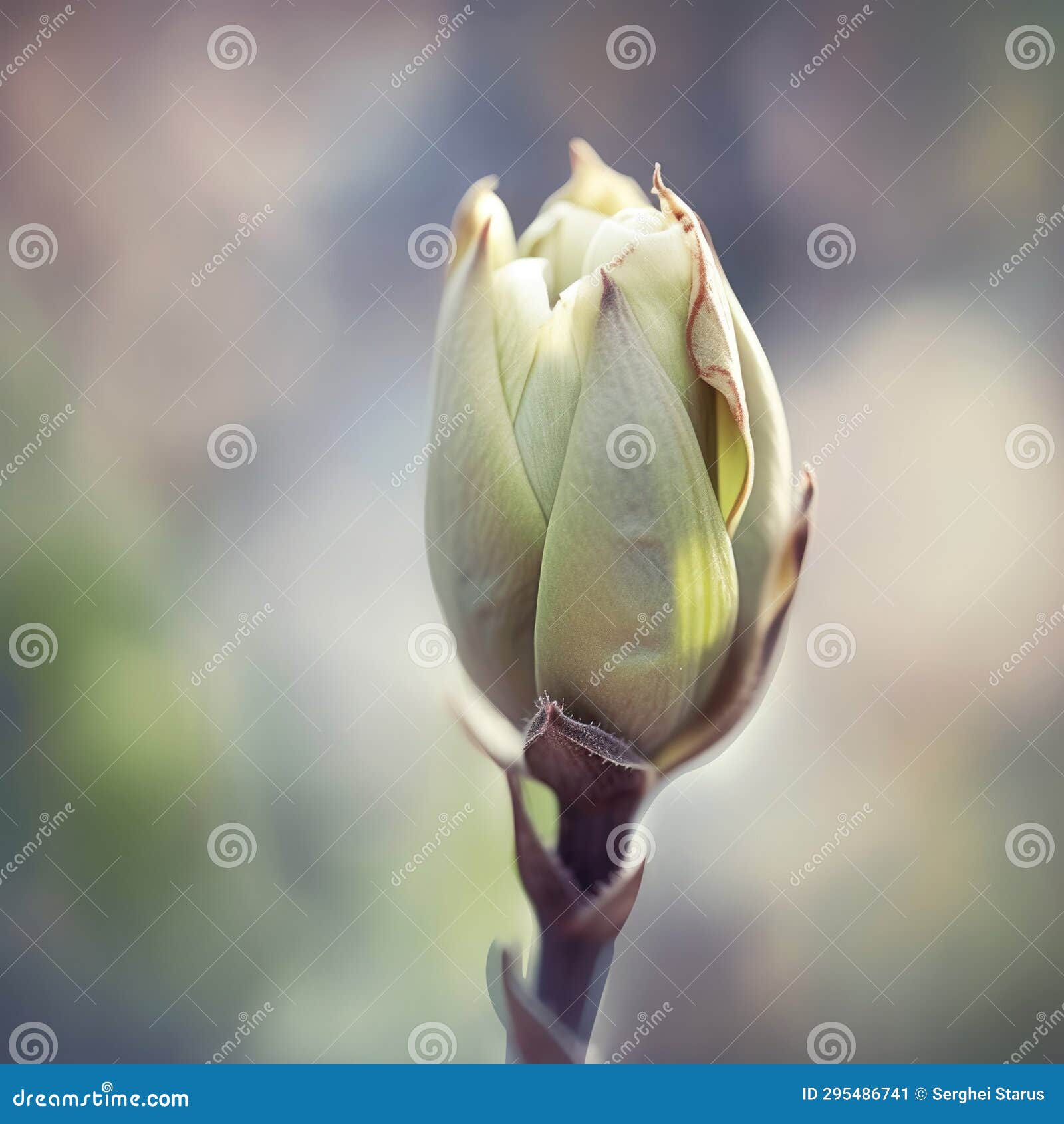 A Bud of a Flower is Shown in this Photo, AI Stock Image - Image of ...