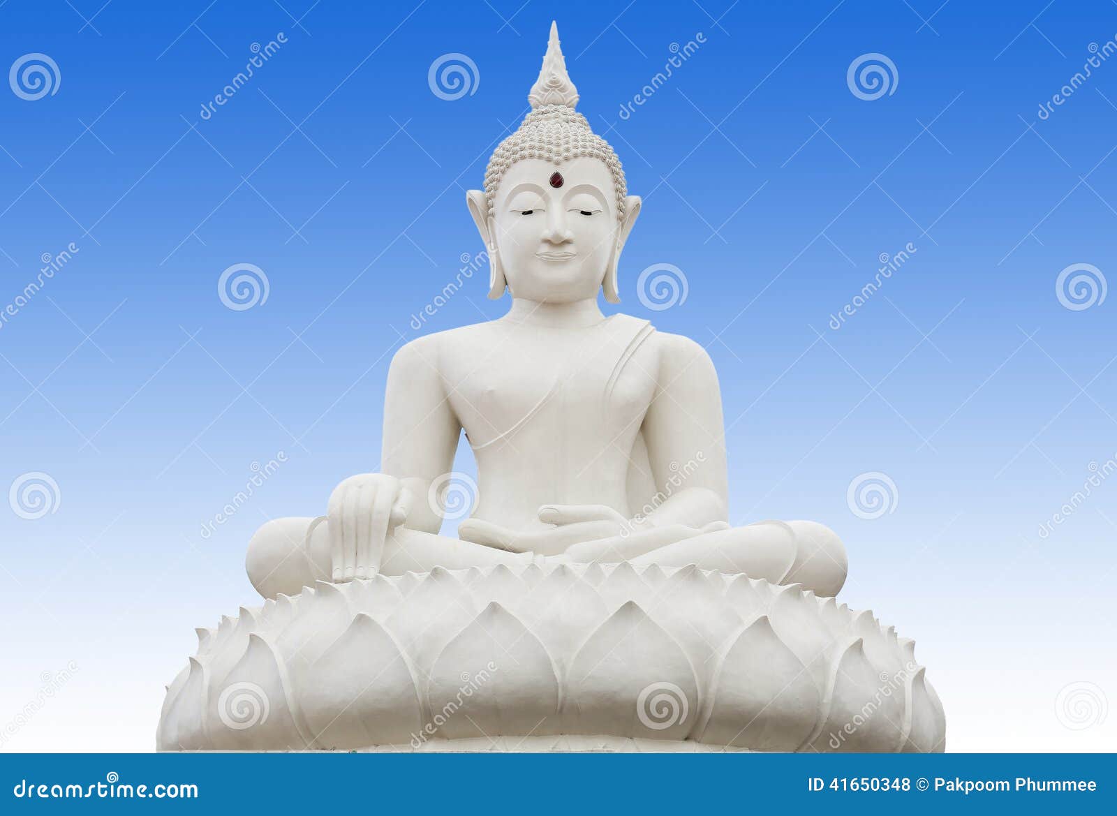 Buda blanco foto de archivo. Imagen de cultura, antigüedad - 41650348