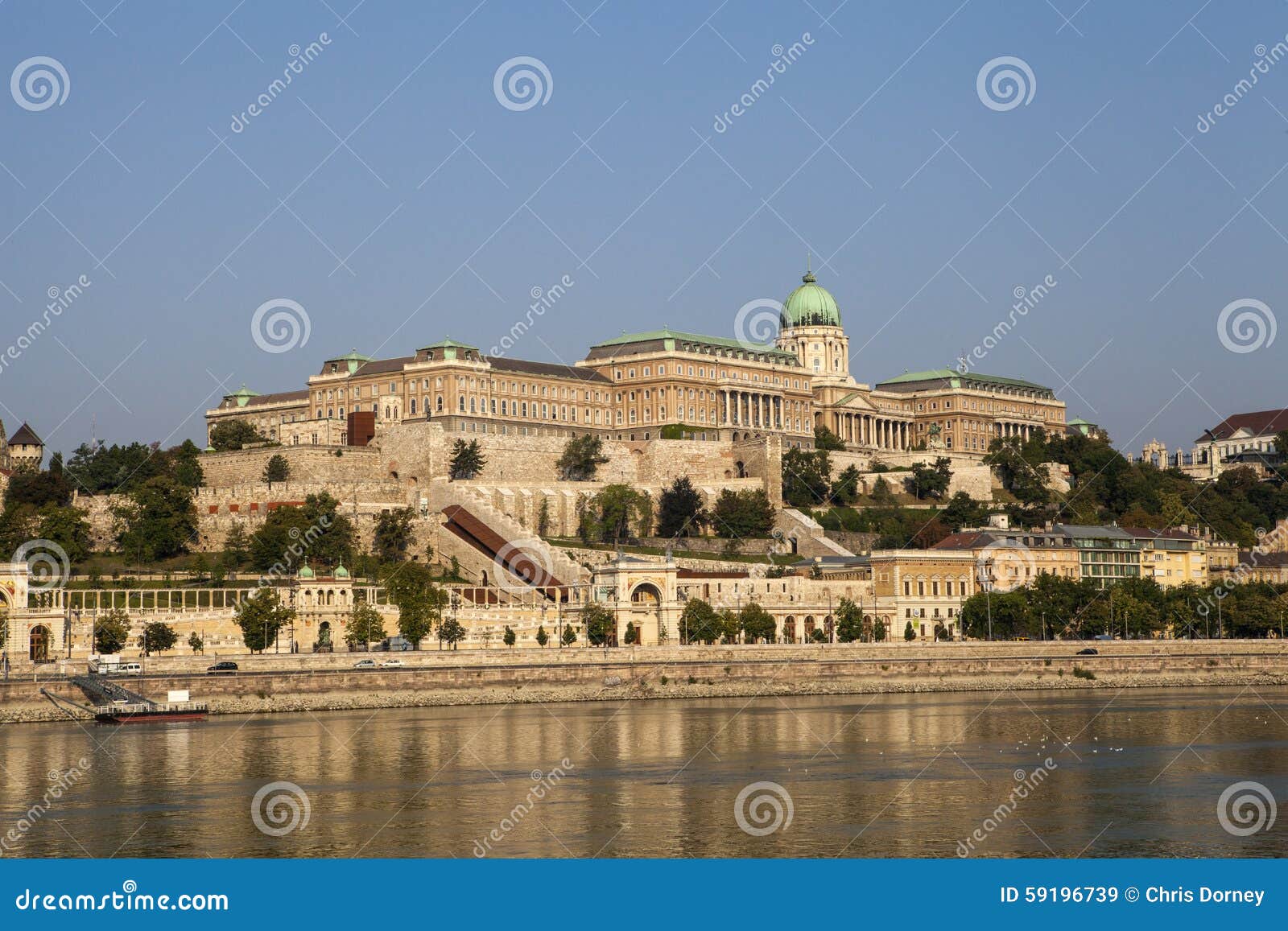 Buda Castle in Budapest stock image. Image of attraction - 59196739