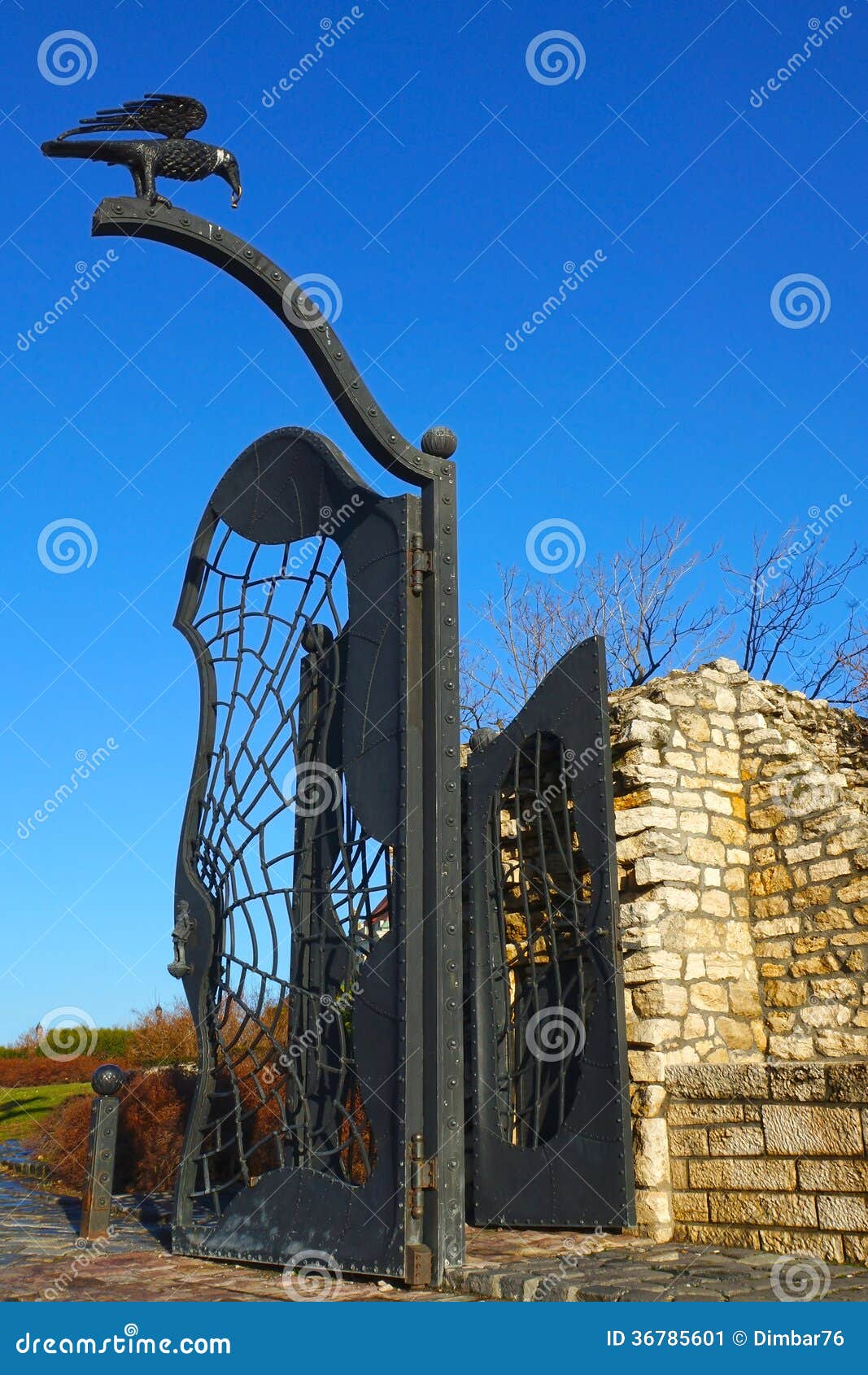 Buda Castle in Budapest, Gates Stock Image - Image of detail ...