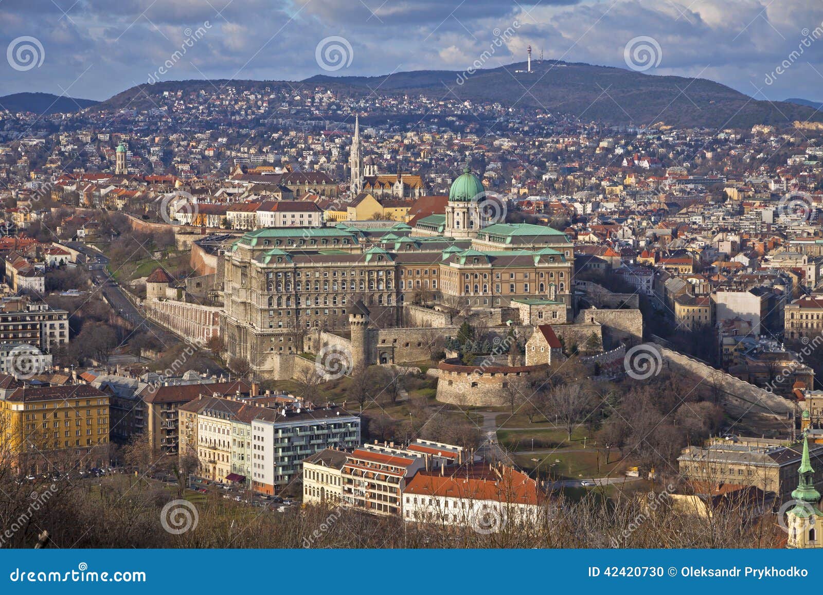 Buda Castle District, Budapest, Hungary Stock Photo - Image of blue ...