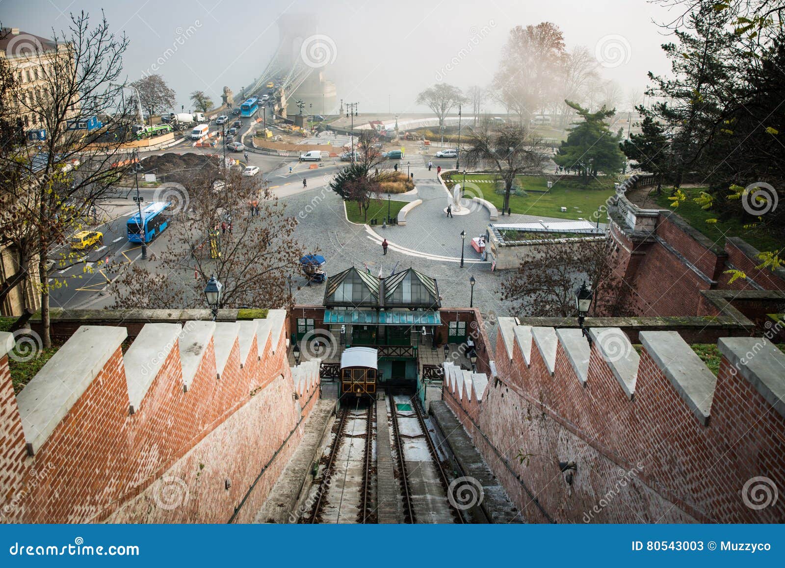 Buda Castle Funicular stock image. Image of europe, tower - 80543003