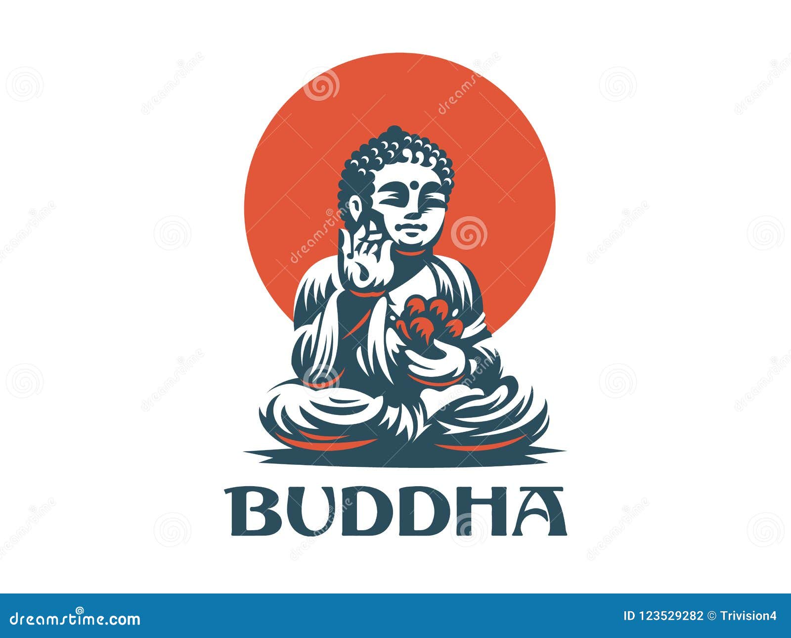 Buda Emblema del vector ilustración del vector. Ilustración de antiguo ...