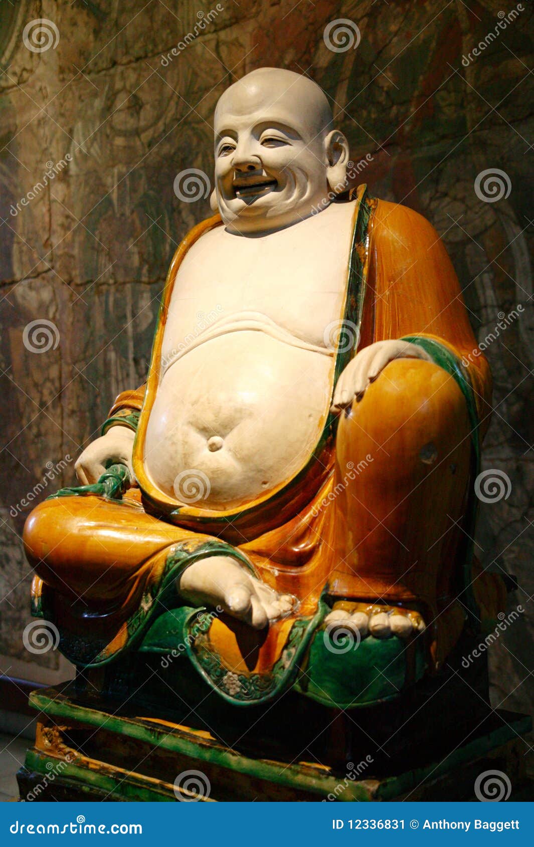 Budai A Fat Smiling Buddha Monk Stock Image - Image: 12336831