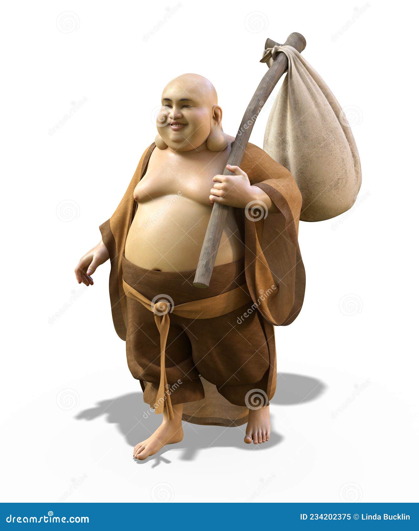 Budai Walking Stock Illustrations – 3 Budai Walking Stock Illustrations ...