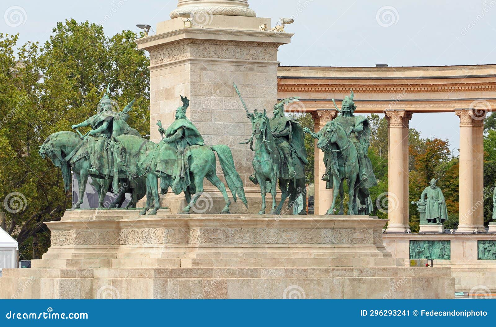 Budapest, B, Hungary - August 19, 2023: Statues of Chieftains of the ...