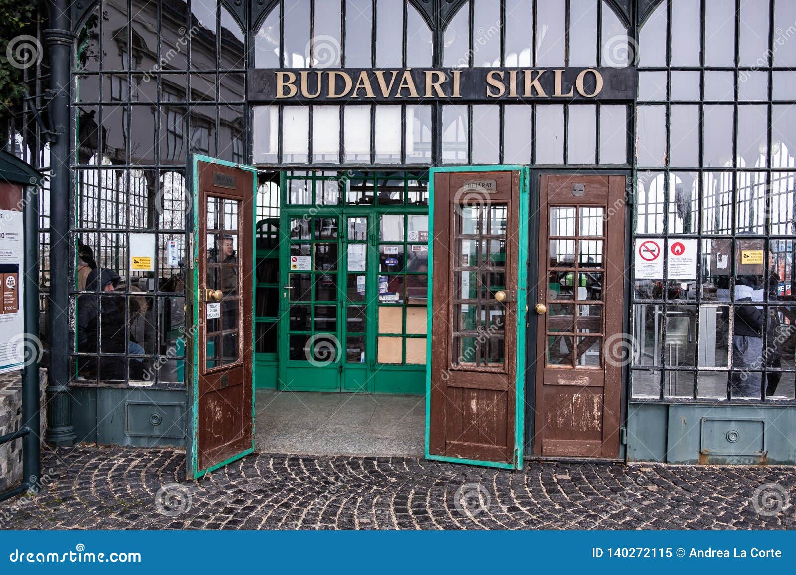 Budapest Cable Car Entry at Budapest Castle Editorial Image - Image of ...