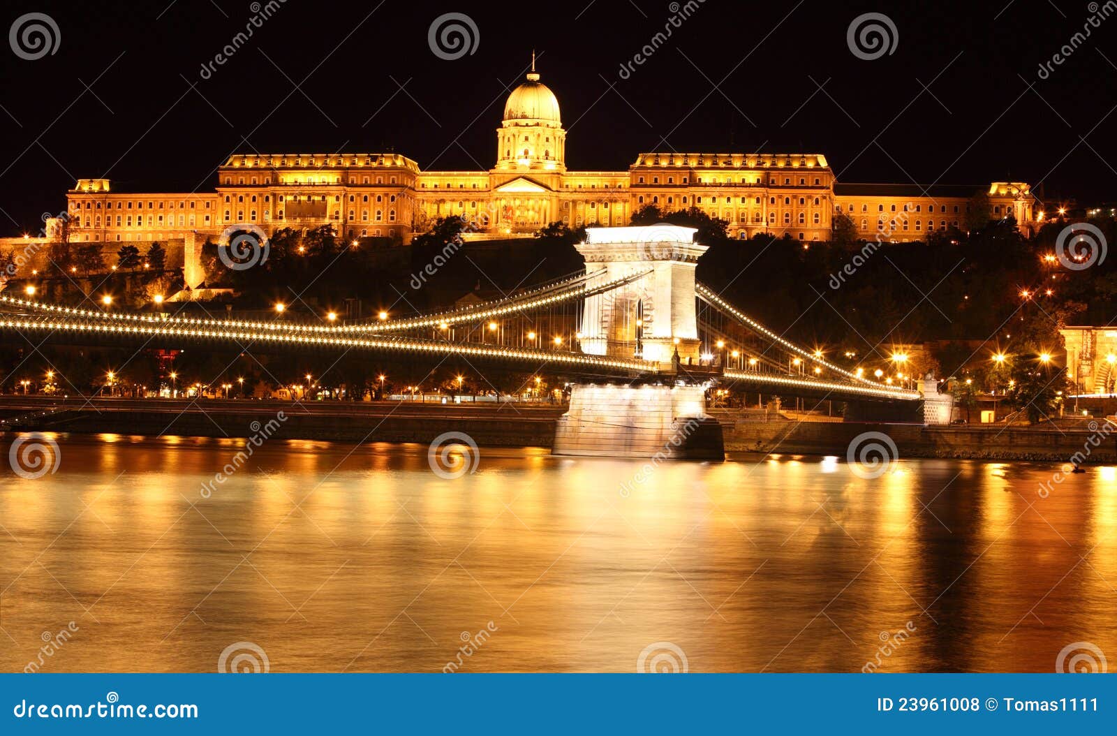 Budapest Castle and Chain Bridge Stock Photo - Image of budapest ...