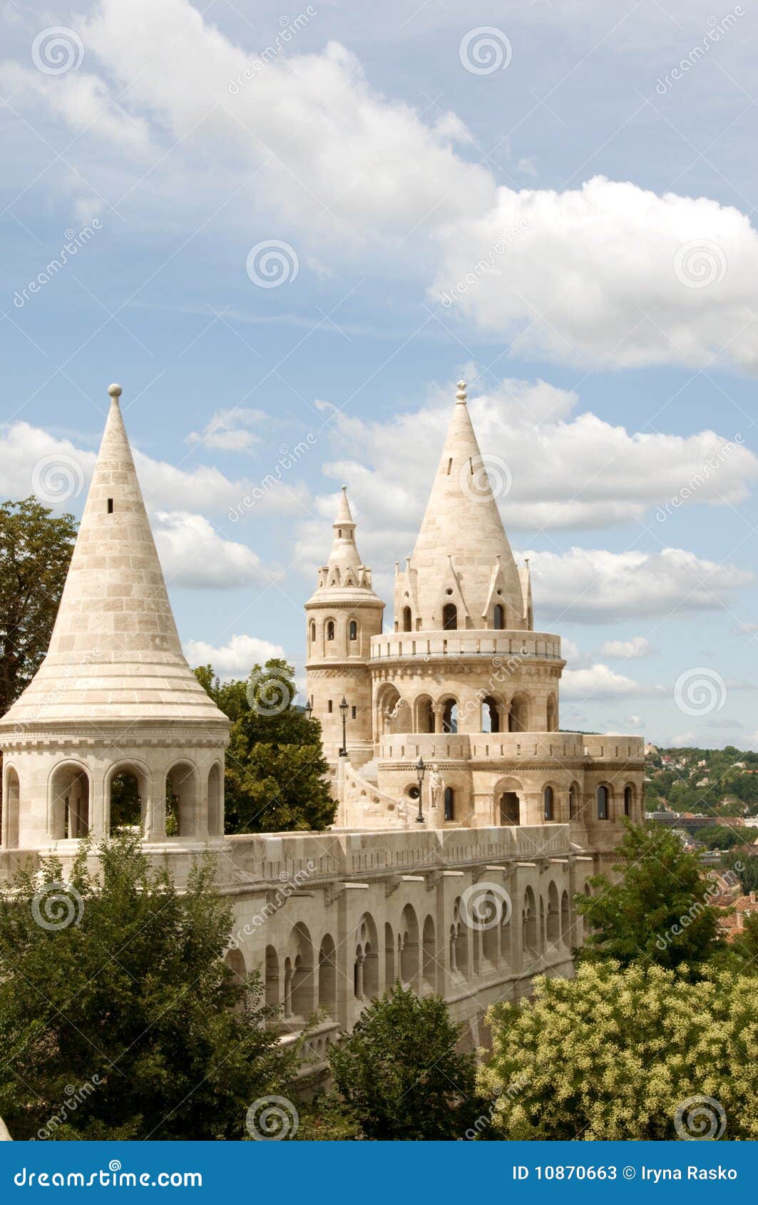 Budapest Castle Towers Fabulous Looking Stock Image - Image of budapest ...