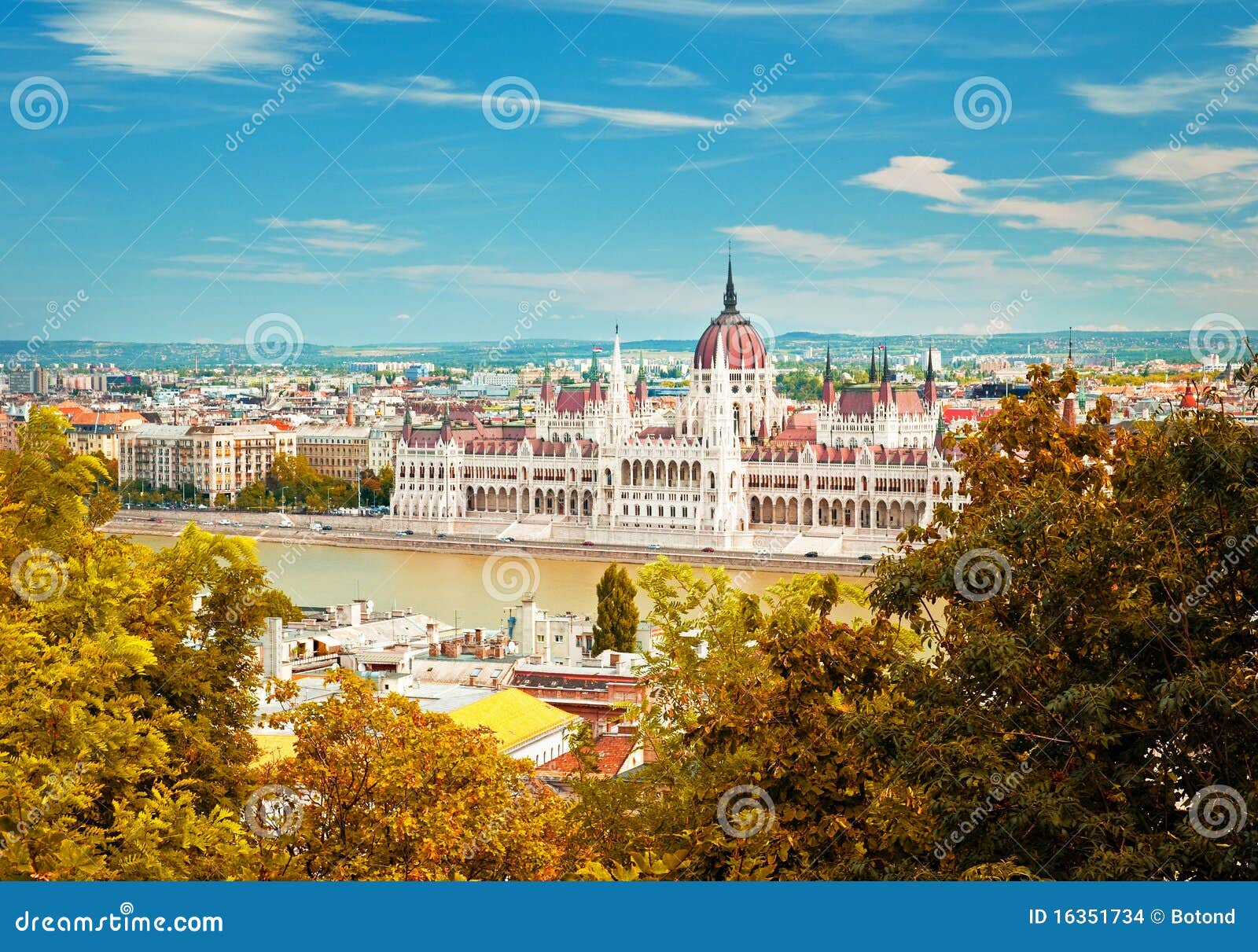 Budapest city in autumn stock photo. Image of clouds - 16351734