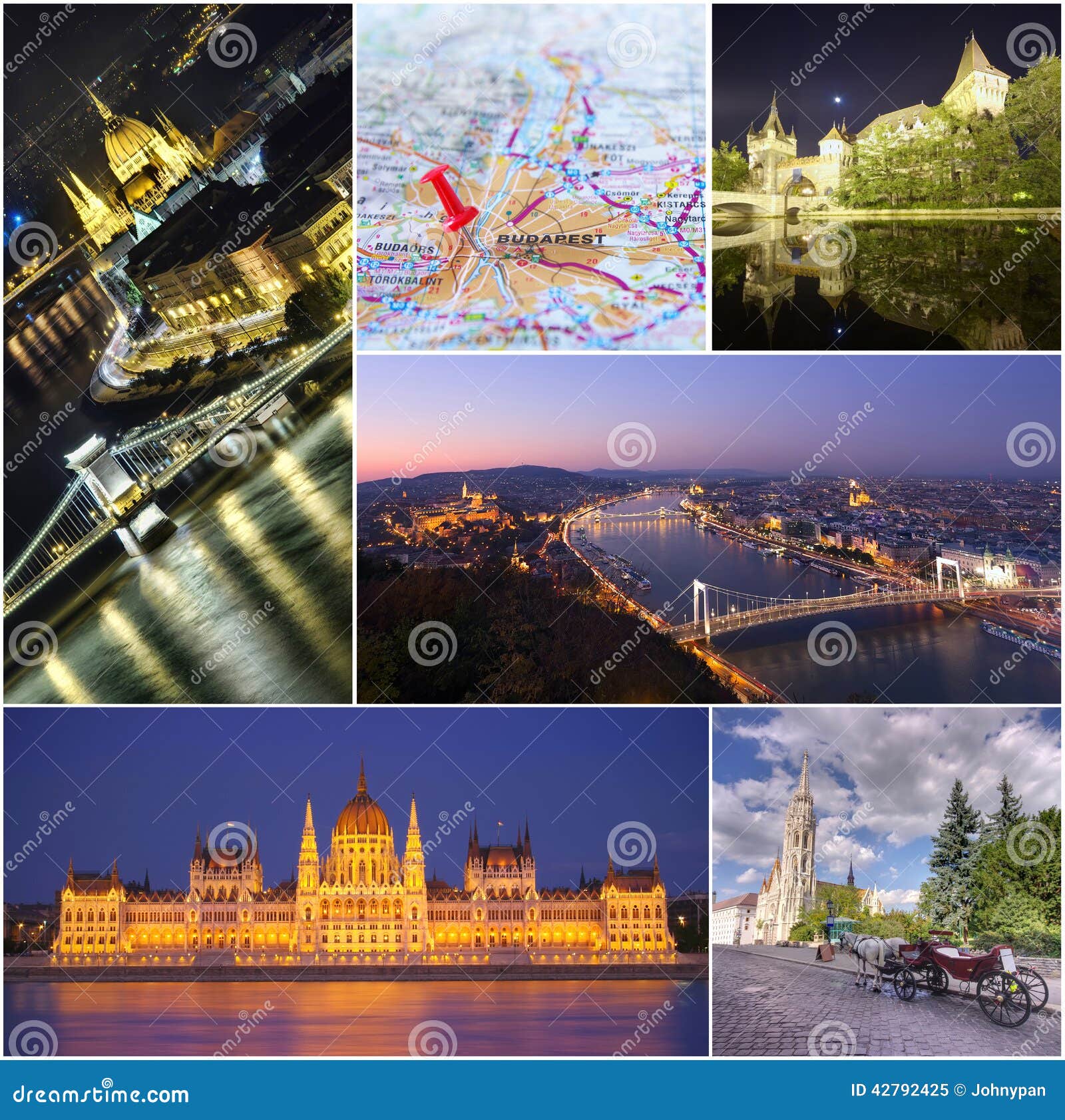 Budapest city Collage stock image. Image of capital, architecture ...