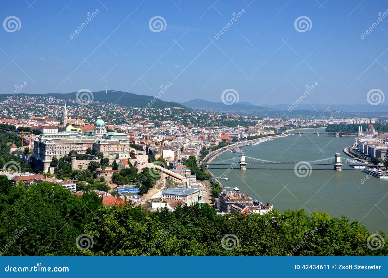 Budapest - Panorama To the City Stock Image - Image of building, bridge ...