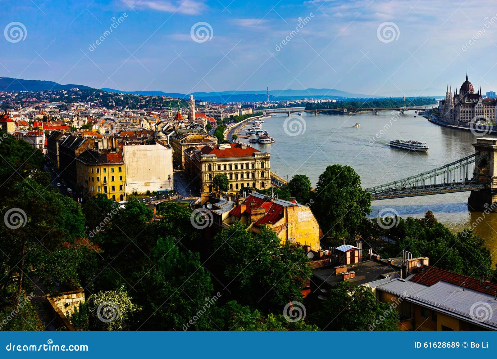 Budapest city view stock image. Image of huge, europe - 61628689