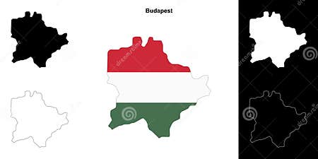 Budapest outline map stock illustration. Illustration of vector - 342101276