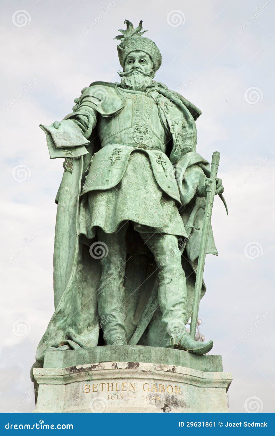 Budapest - Gabriel Bethlen Statue from the Millennium Monument Stock ...