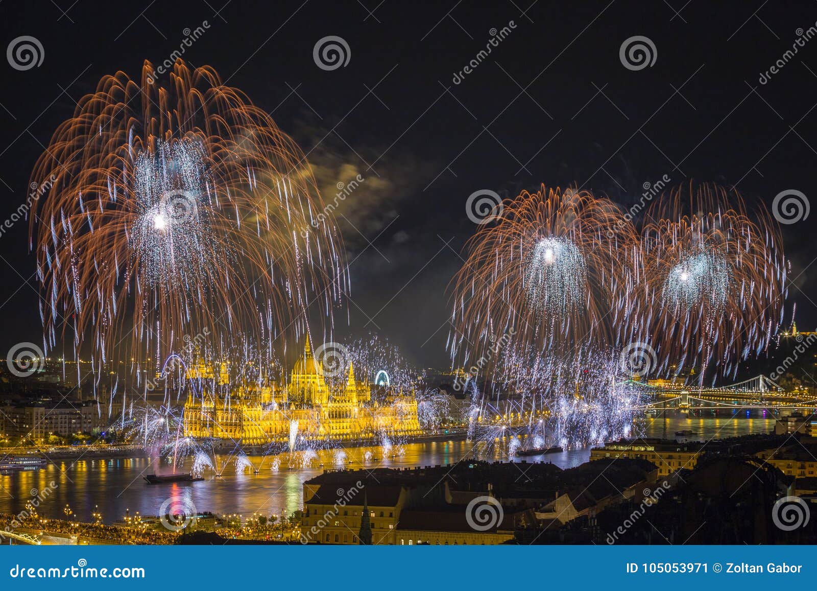 Budapest, Hungary - the Beautiful 20th of August Fireworks Over the ...