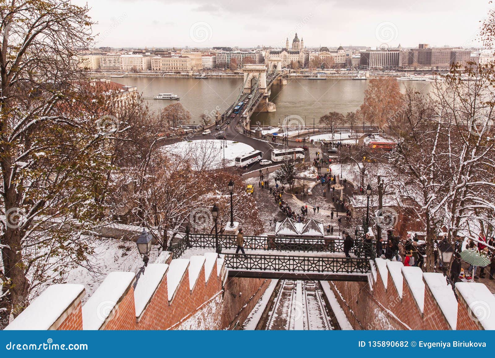 BUDAPEST, HUNGARY - 16 DECEMBER, 2018: the Budapest Castle Hill ...