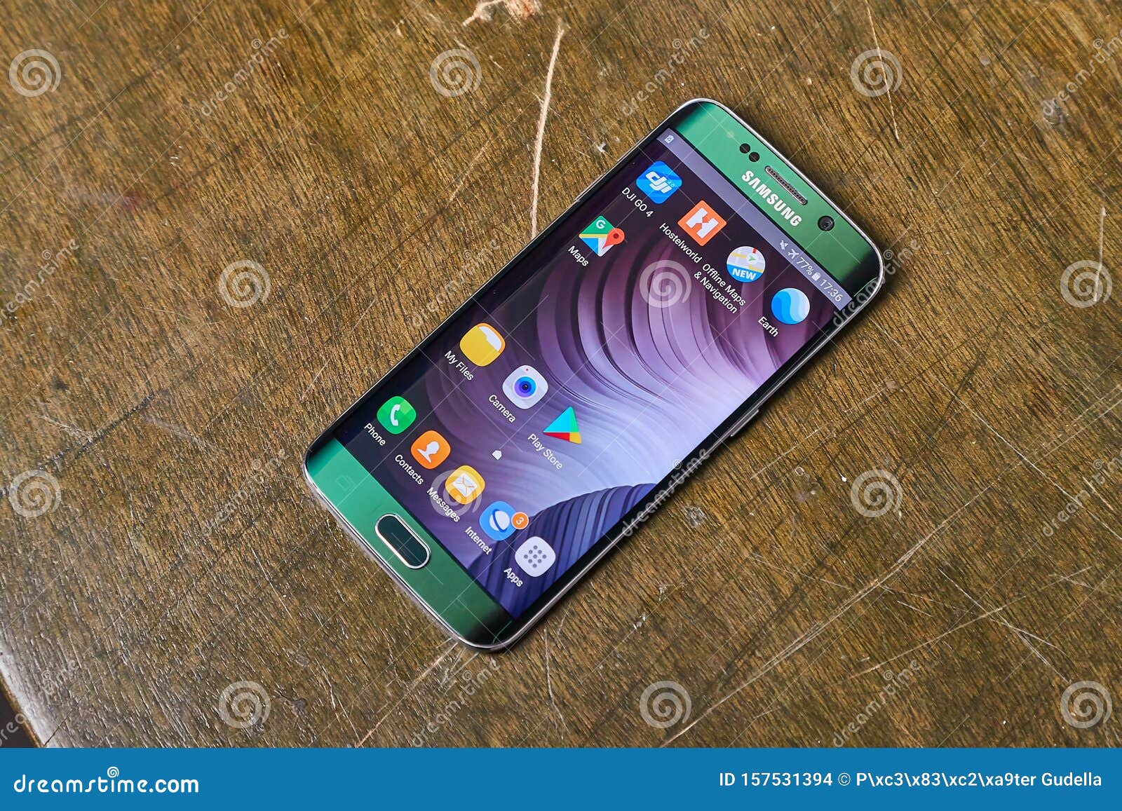 Android Smartphone on a Desk Editorial Stock Image - Image of android ...