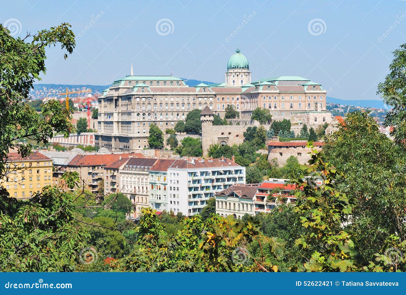 Budapest, Hungary. Top-view of Buda Hill Stock Image - Image of view ...
