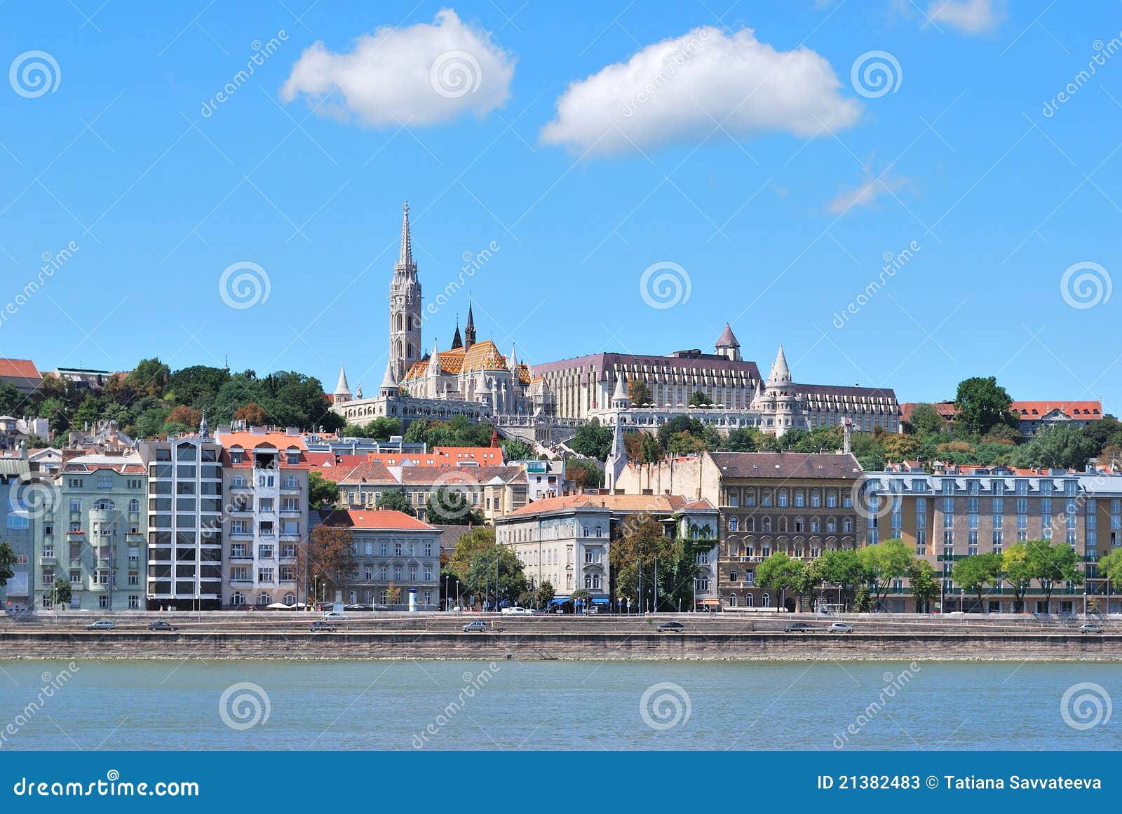 Budapest, Hungary. View of Buda Stock Image - Image of sunny, water ...