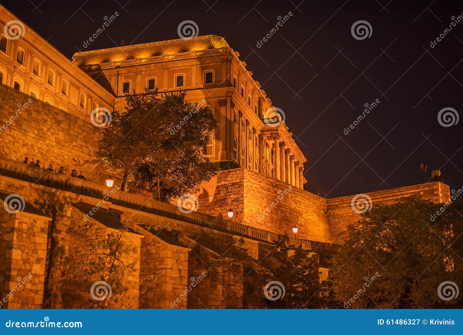 Budapest, Hungary: Walls of Buda Castle Stock Image - Image of city ...