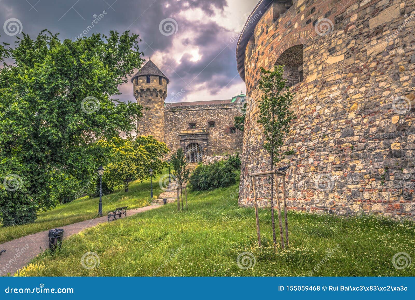 Budapest - June 22, 2019: Castle Walls in the Buda Side of Budapest ...