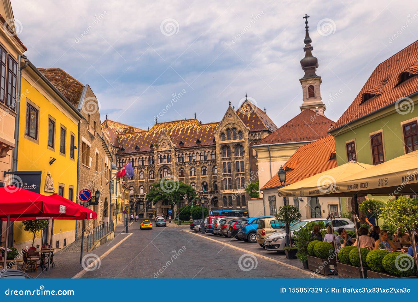 Budapest - June 22, 2019: Old Town of the Buda Side of Budapest ...