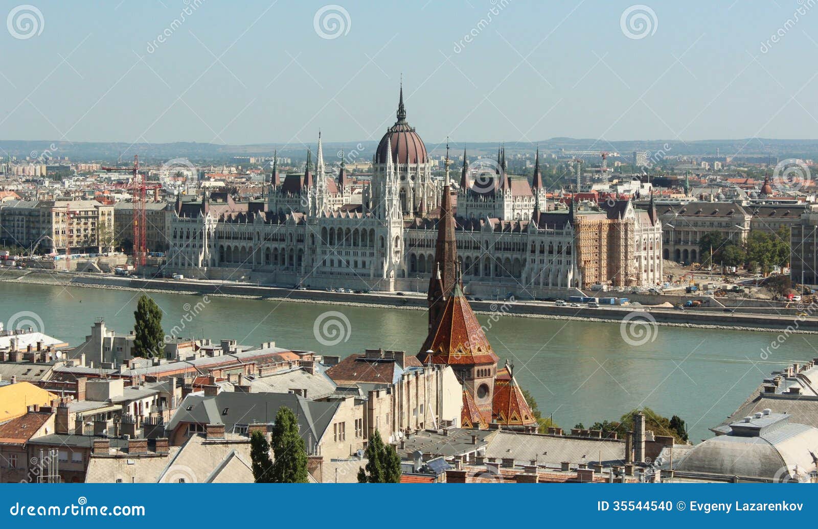 Budapest Landscape with Parliament Stock Photo - Image of landmark ...
