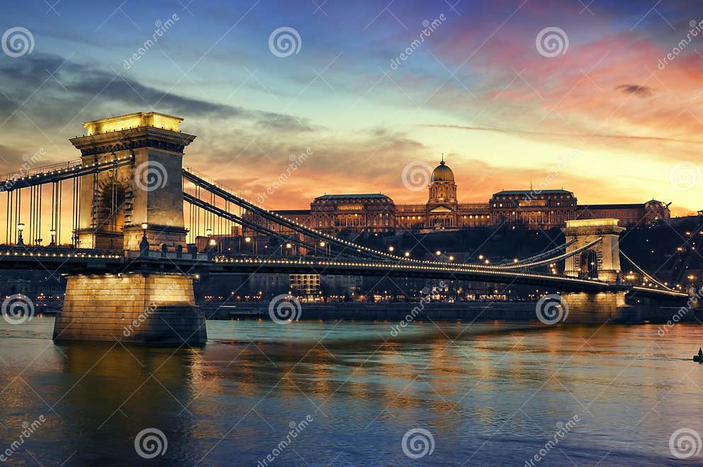 Budapest at night stock photo. Image of exposure, international - 18488938