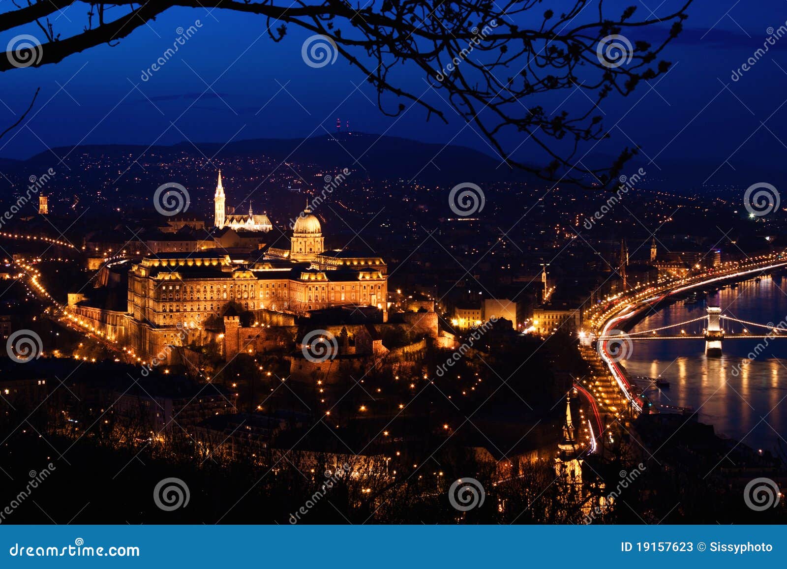 Budapest at night stock image. Image of danube, bridge - 19157623