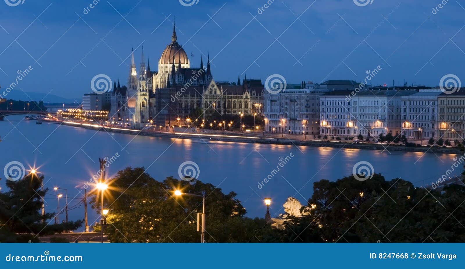 Budapest at night stock photo. Image of night, time, blue - 8247668