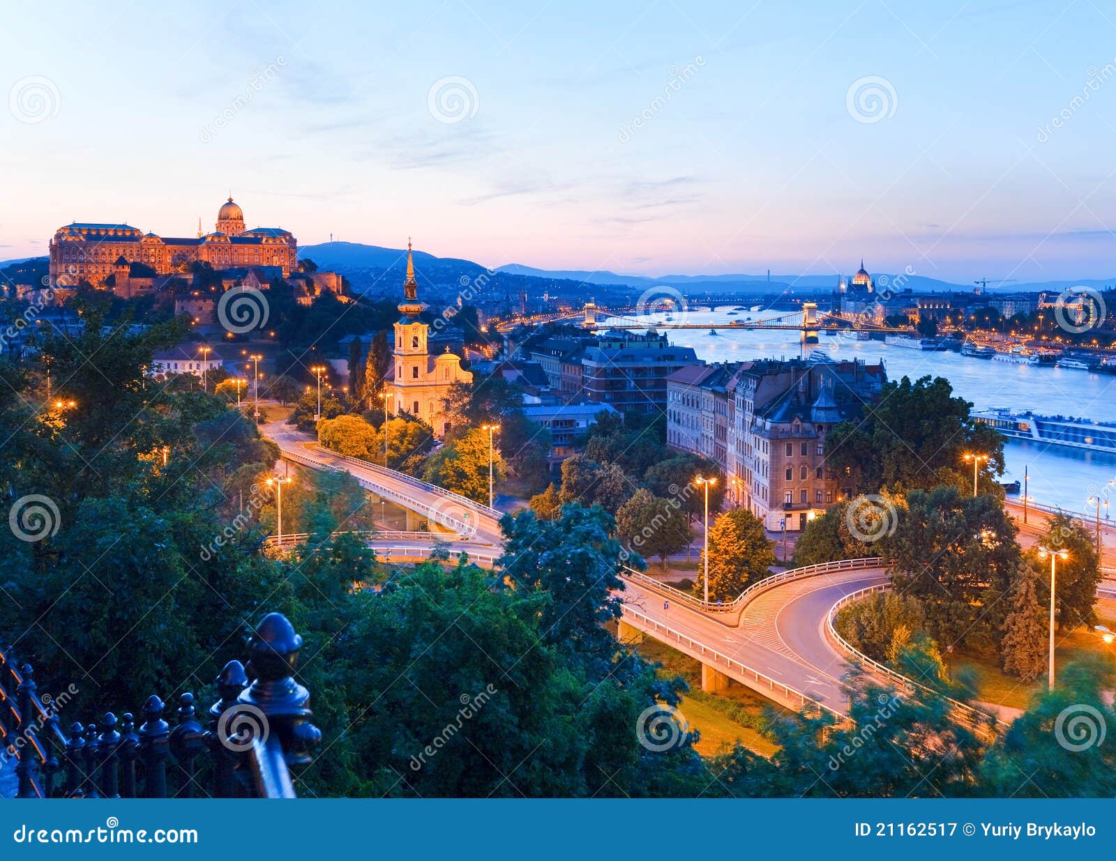 Budapest night view stock image. Image of architecture - 21162517
