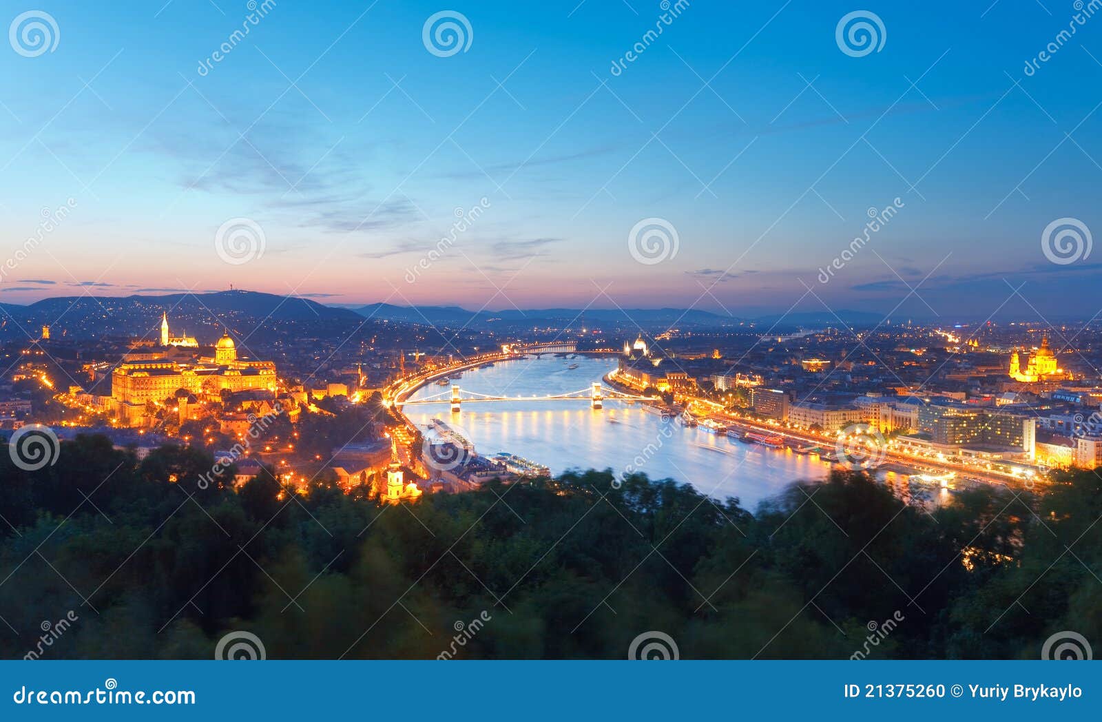 Budapest night view stock photo. Image of city, capital - 21375260
