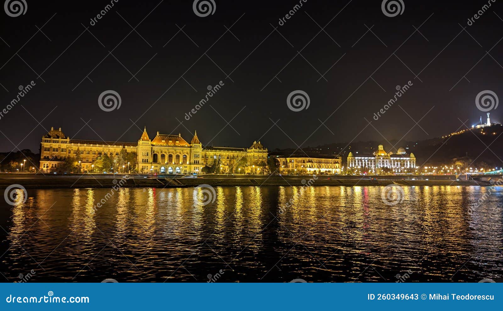 Budapest night view stock image. Image of light, metropolis - 260349643