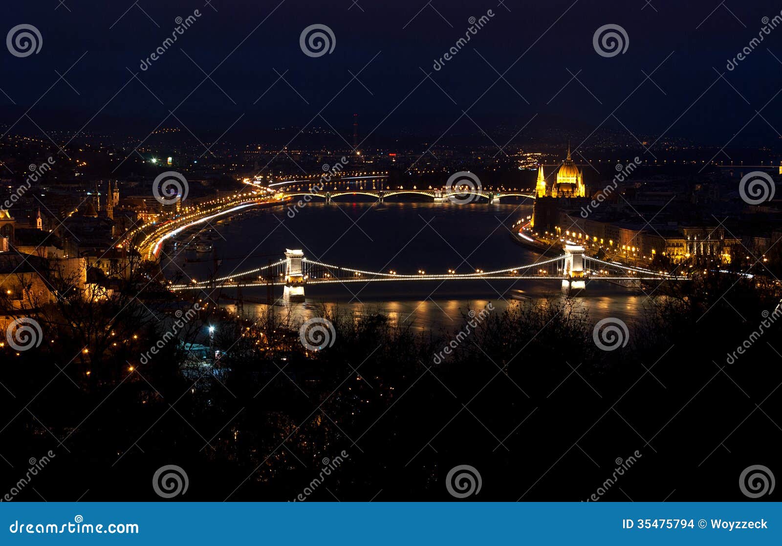 Budapest at night stock photo. Image of night, hungary - 35475794