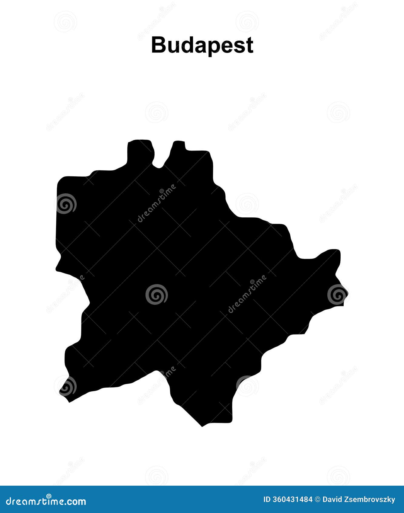 Outline Map Of Budapest Districts Stock Photo | CartoonDealer.com ...