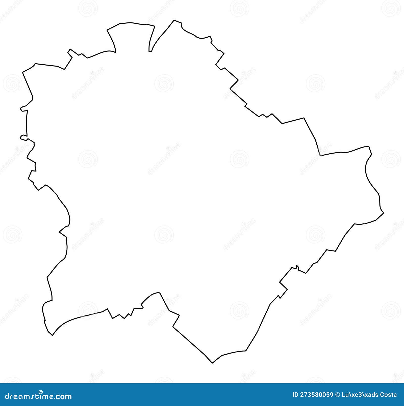 Budapest outline map stock vector. Illustration of borough - 273580059