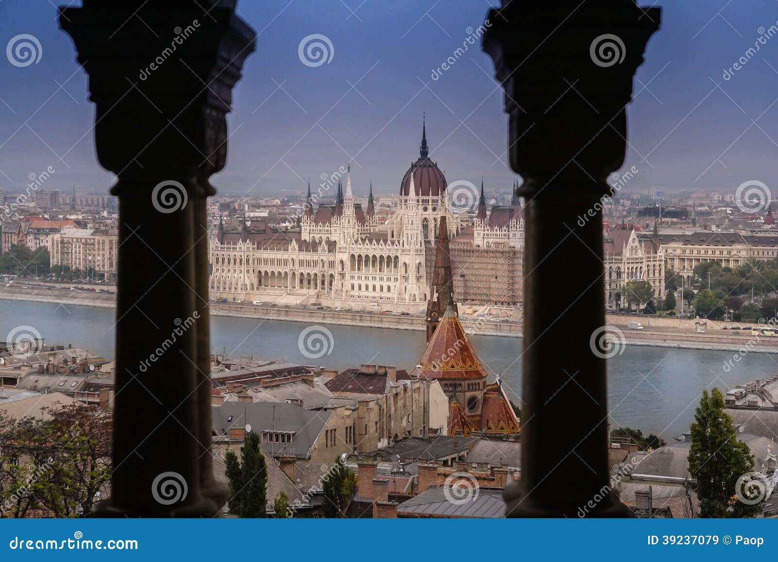 Budapest Panorama from Above Stock Image - Image of skyline, river ...