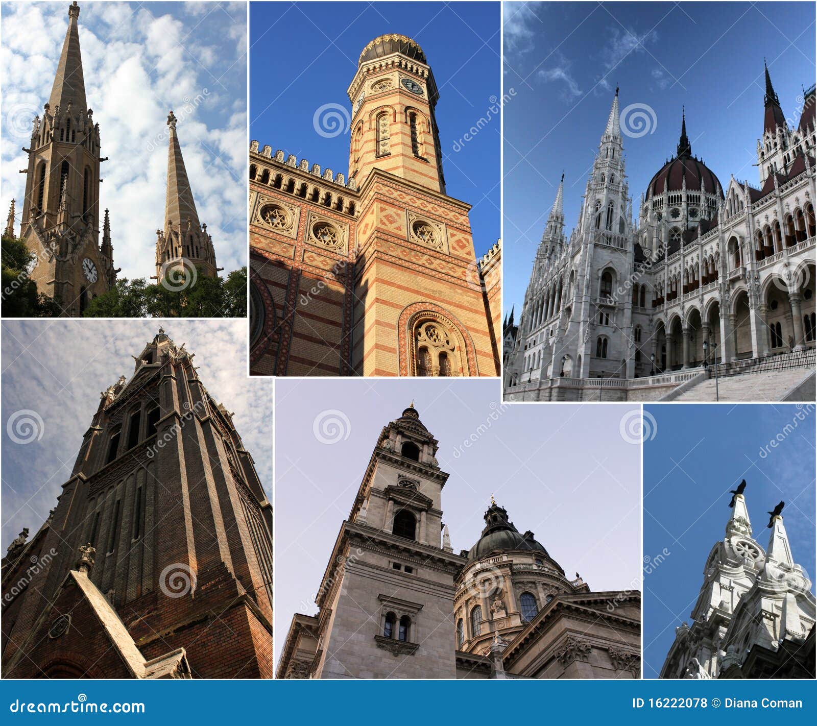 Budapest Par Jour - Collage Photo stock - Image du ciel, hongrois: 16222078