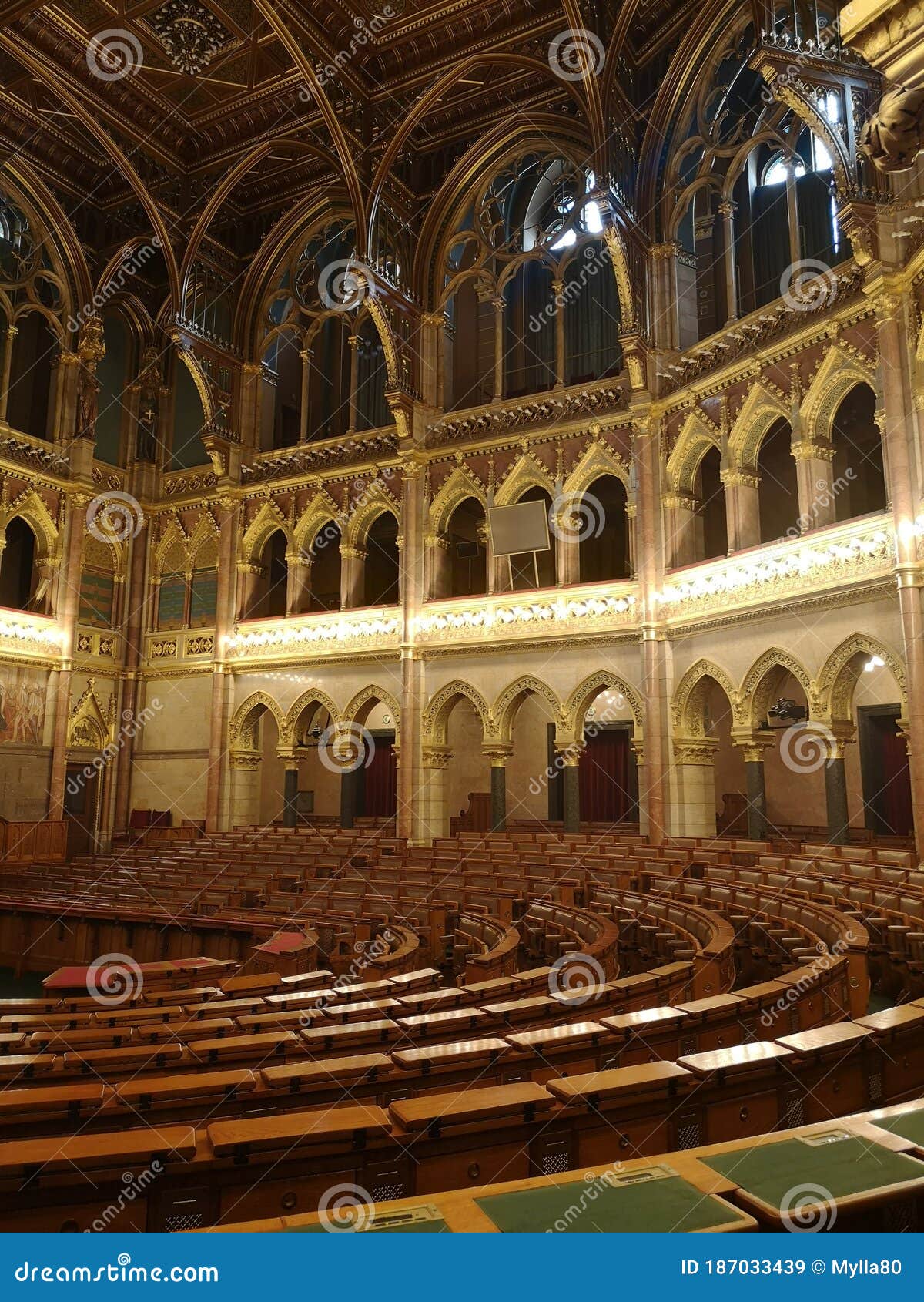 Inside Hungarian Parliament - Budapest, Hungary Editorial Stock Image ...