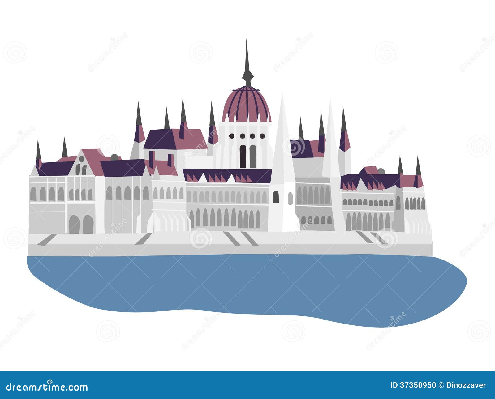 Budapest Parliament Illustration Stock Vector - Illustration of ...