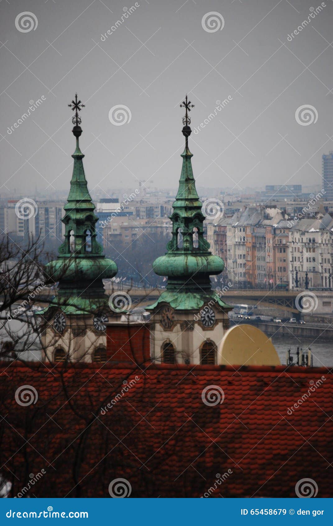 Budapest. Red & Green stock image. Image of view - 65458679