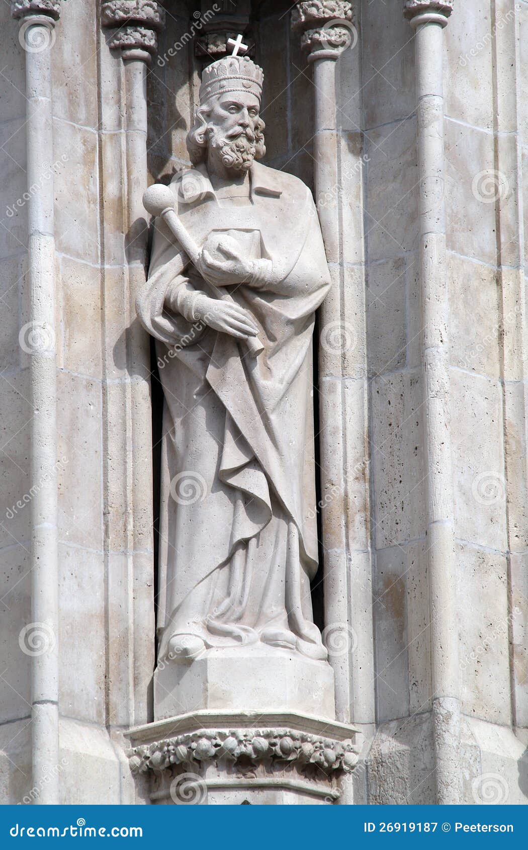 Budapest - St. Stephen Statue Stock Image - Image of budapest, national ...