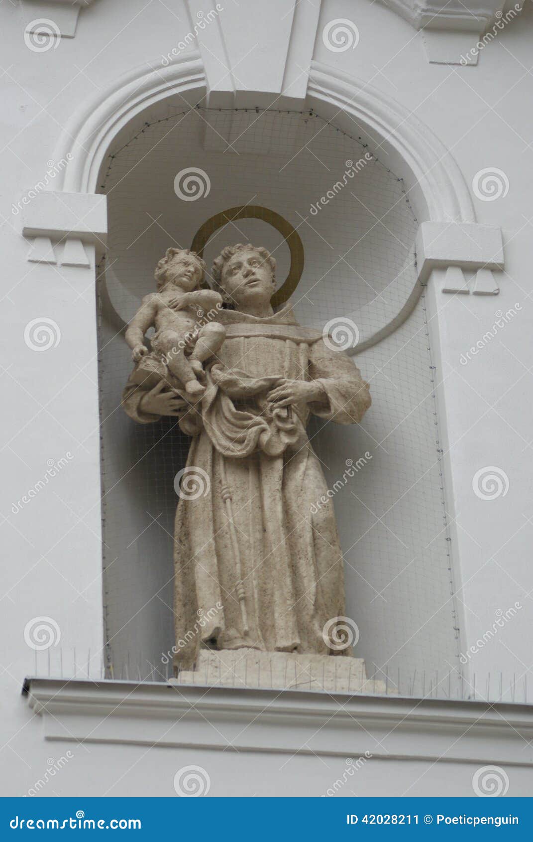 Budapest Statues - Saint with Child Stock Image - Image of icon ...