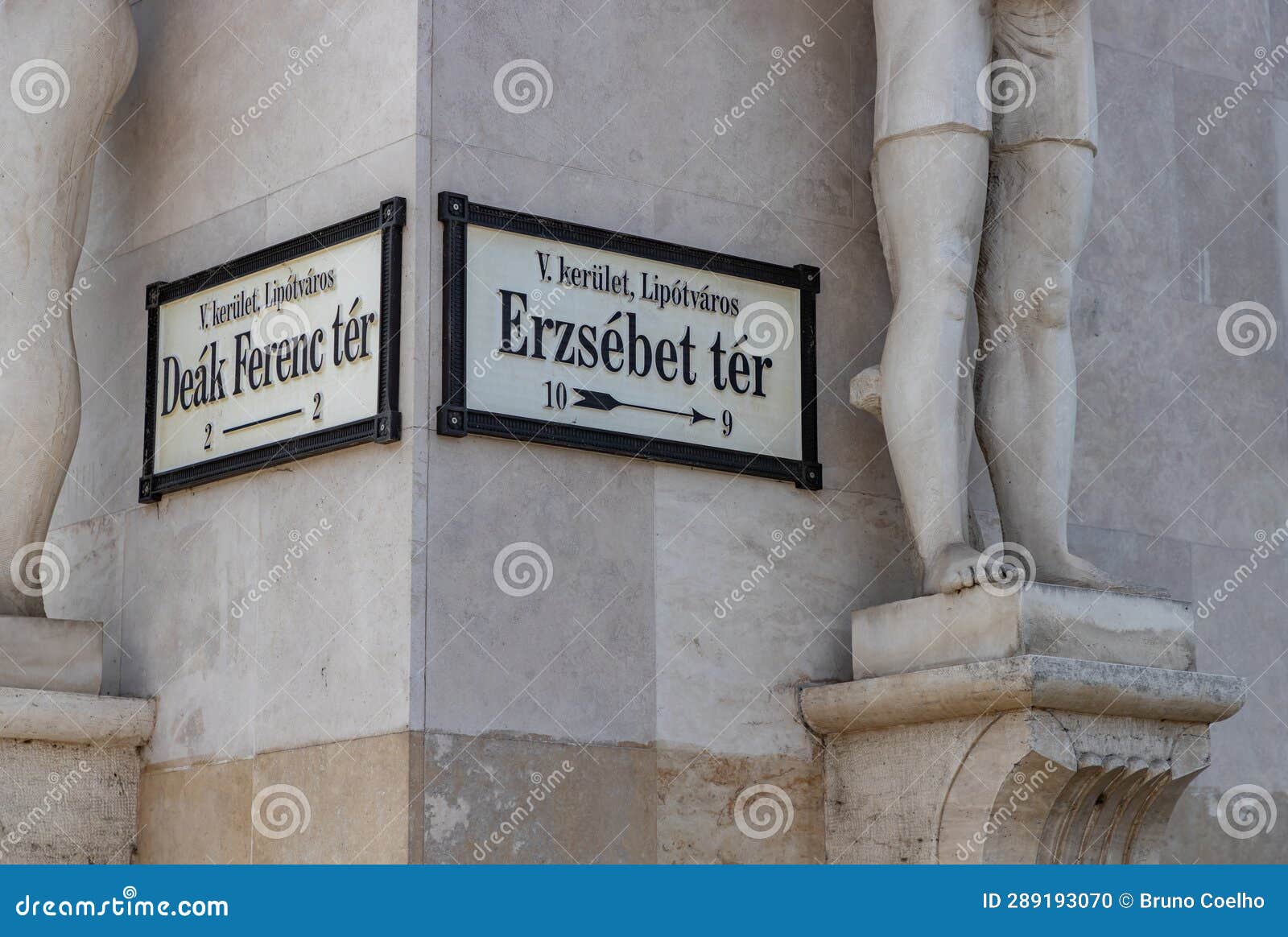 Budapest Street Sign stock photo. Image of signs, wall - 289193070