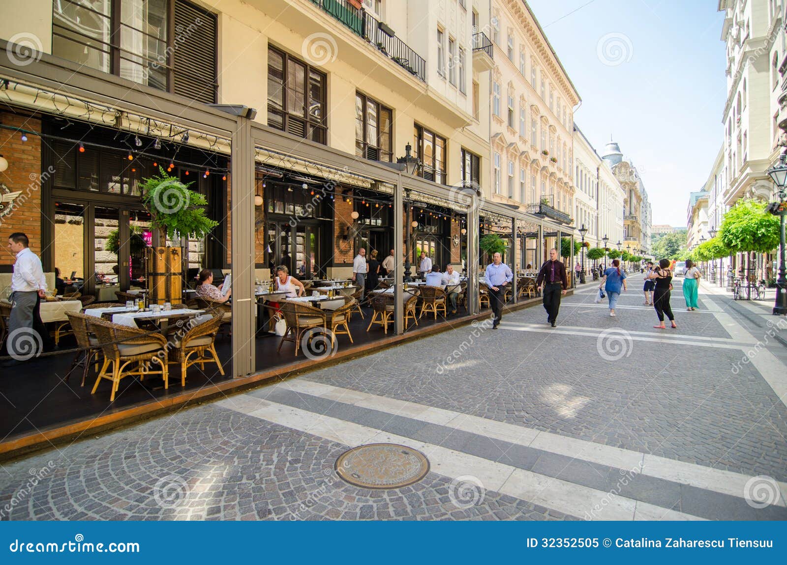 Budapest streets editorial image. Image of humans, summer - 32352505