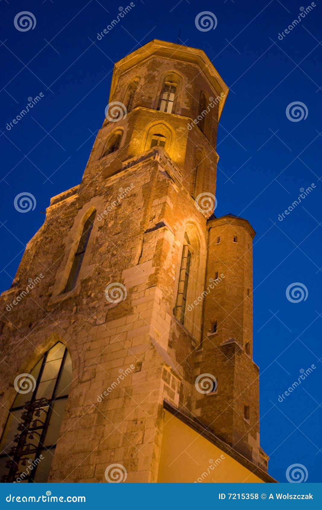 Budapest tower at night stock photo. Image of hungary - 7215358
