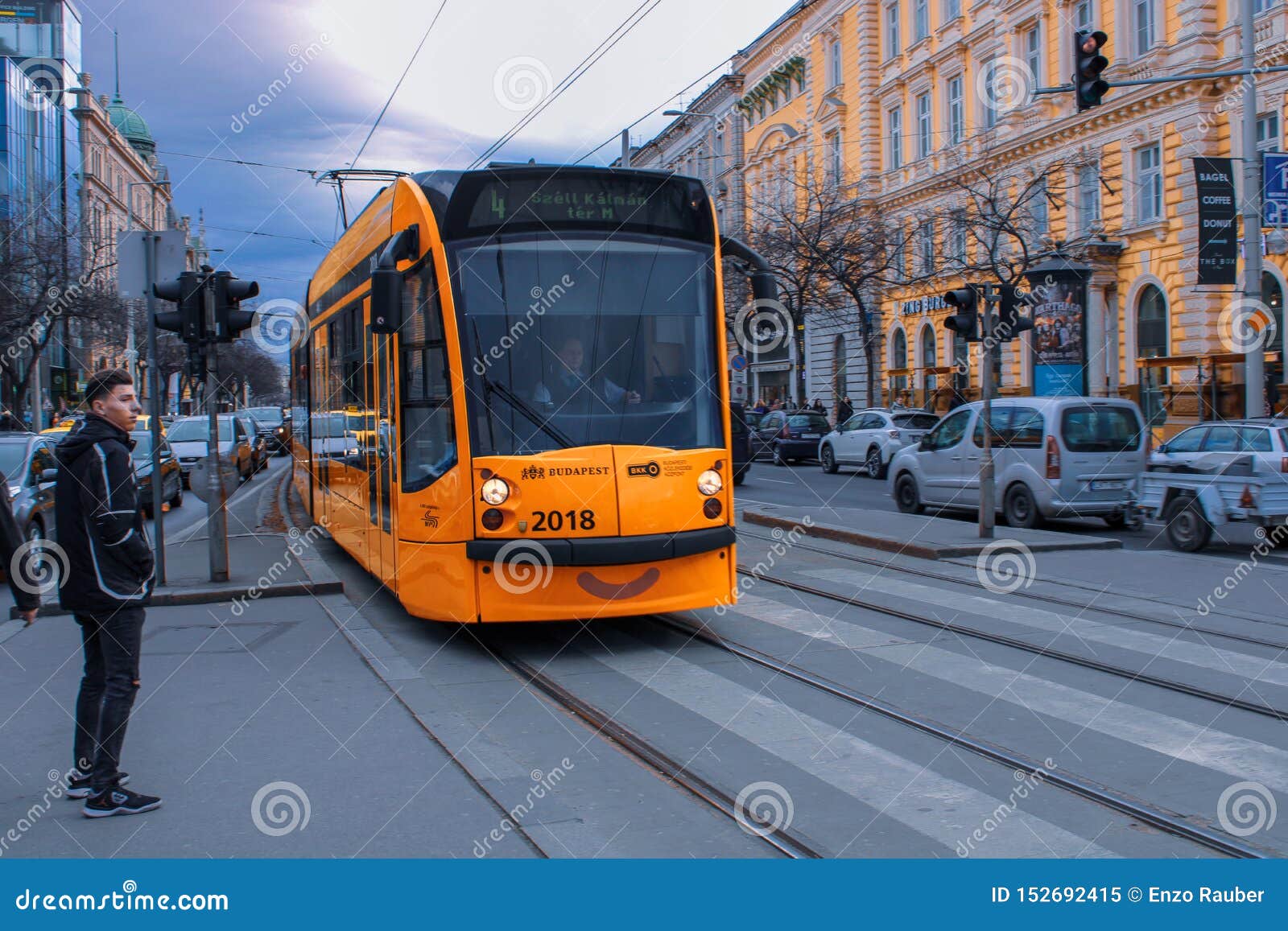 Budapest Tram editorial image. Image of streer, hungary - 152692415