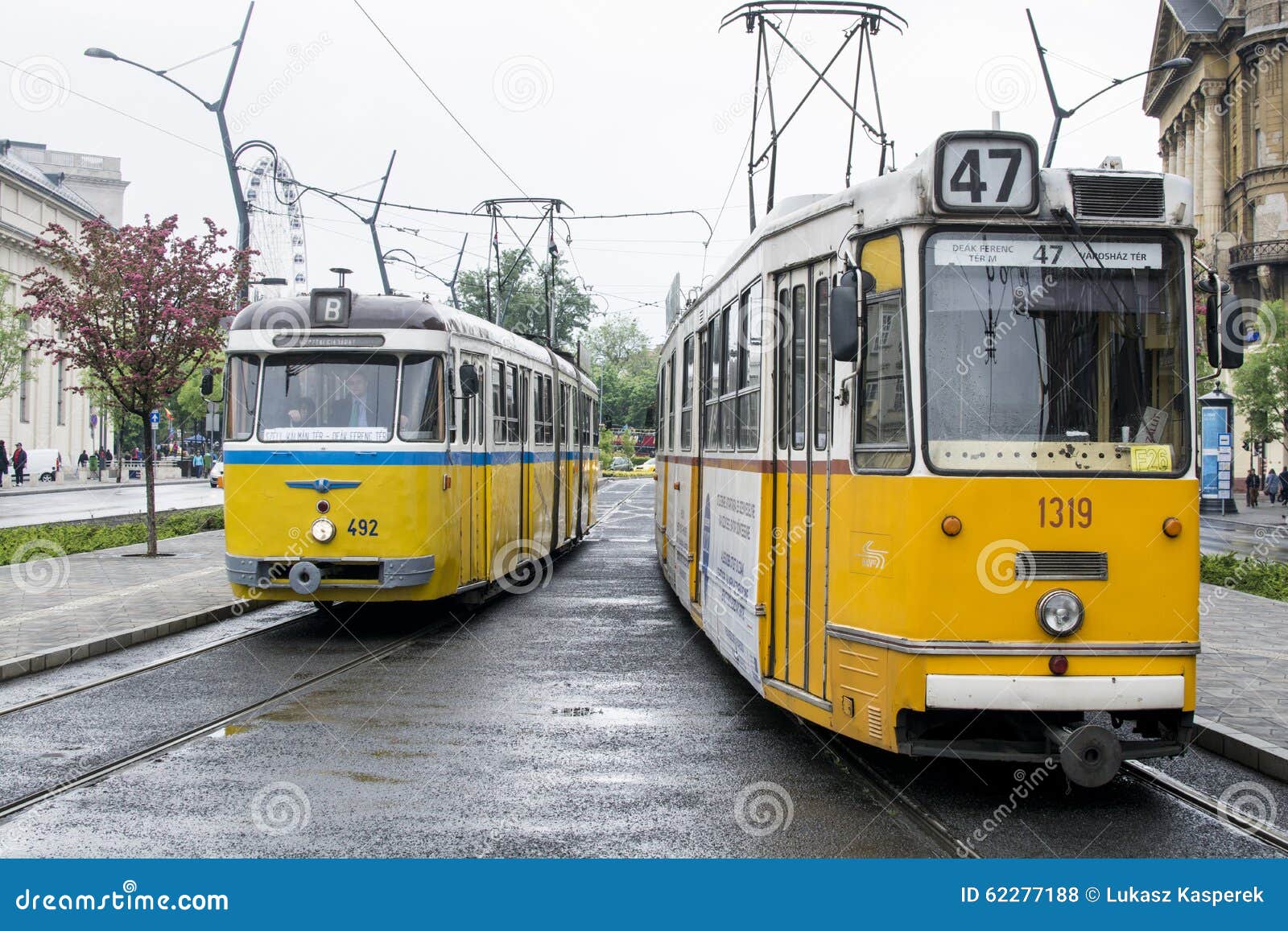 Budapest trams editorial stock photo. Image of passage - 62277188
